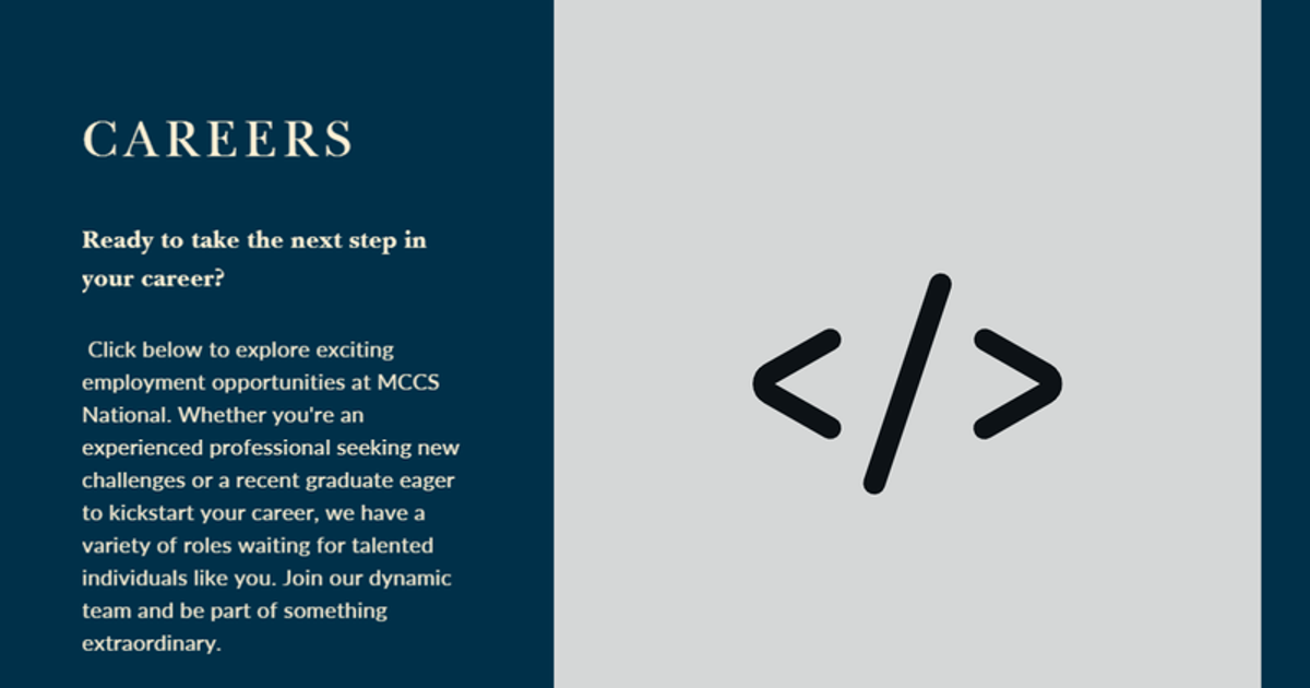 MCCS National Website - Careers